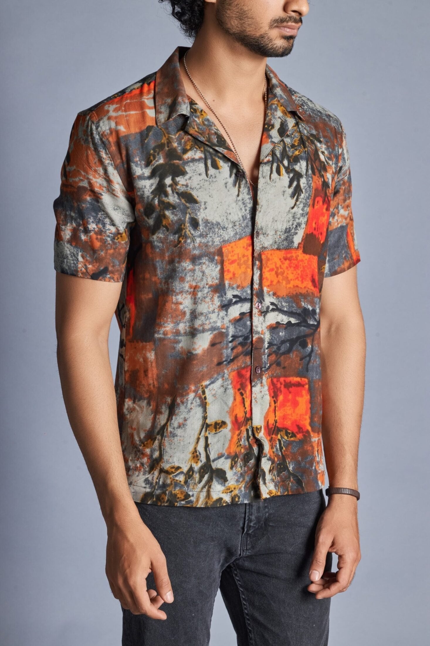 Art- Cuban Collar Shirt for Men – Rareweave
